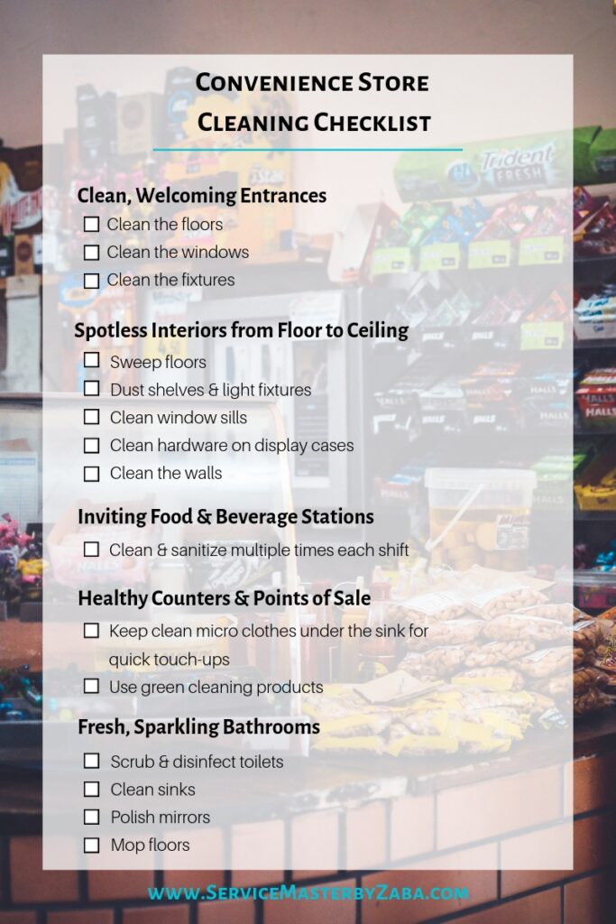 The Complete Convenience Store / Gas Station Cleaning Checklist
