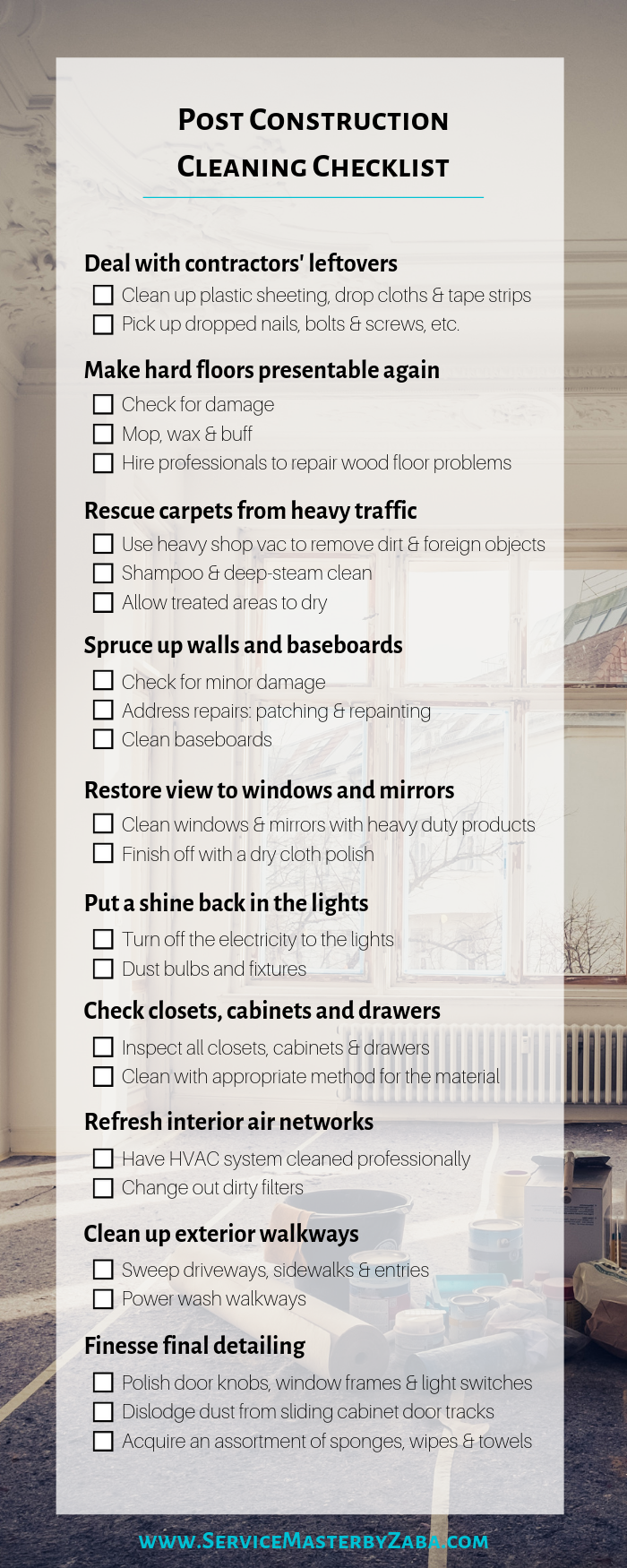 Post Construction Cleaning Checklist A List With 10 Best Cleaning Tips
