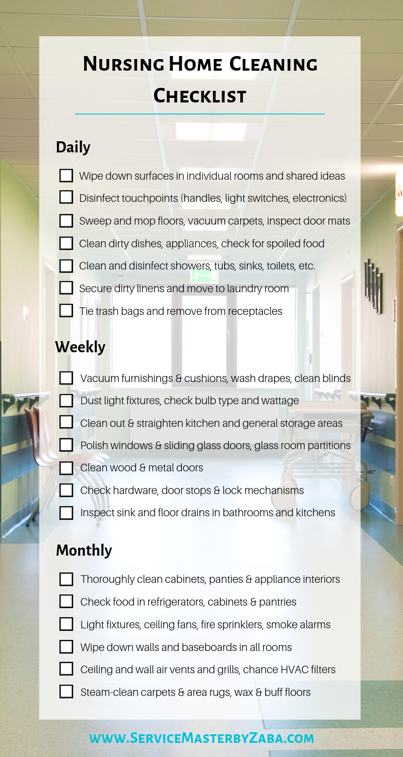 Nursing Home Cleaning Checklist Daily Weekly And Monthly Guidelines 